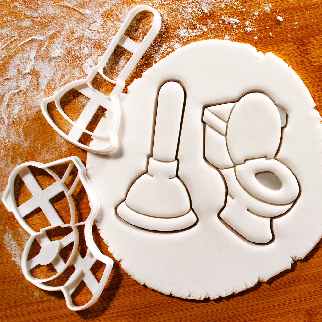 Set of 2 Toilet Bowl and Plunger Cookie Cutters – Bakerlogy