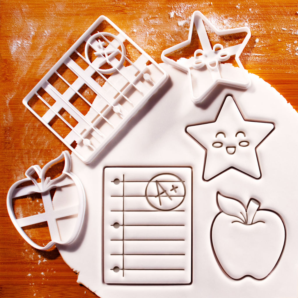 Set of 3 School themed Cookie Cutters – Bakerlogy
