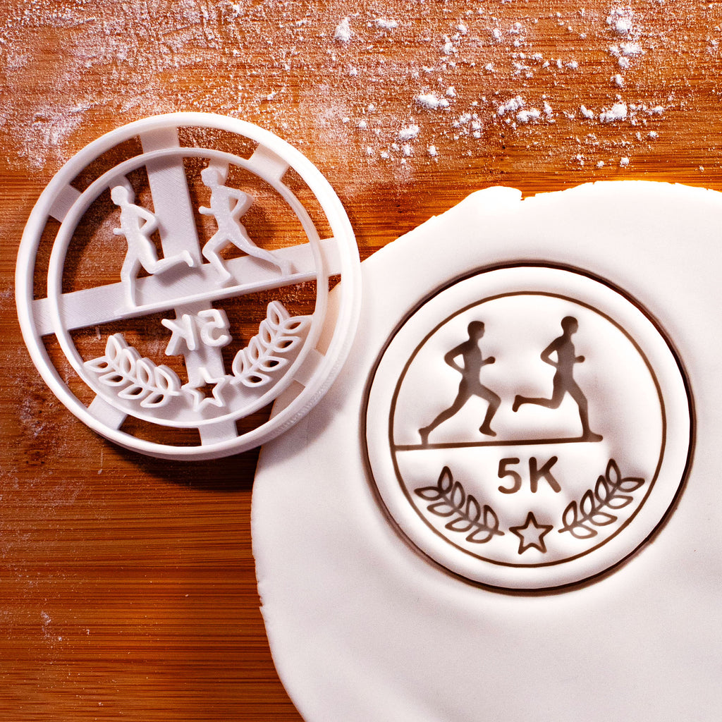 5K Run Medal Cookie Cutter – Running Race Biscuit & Fondant Tool ...