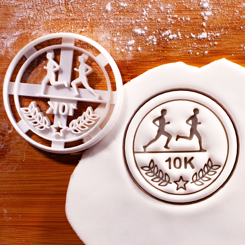 10K Run Medal Cookie Cutter – Running Race Biscuit & Fondant Tool ...