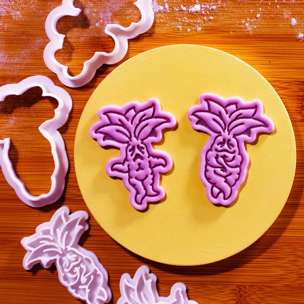 Mandrake Roots Mini Cookie Cutter & Stamp Set – Screaming & Shy Mold ...