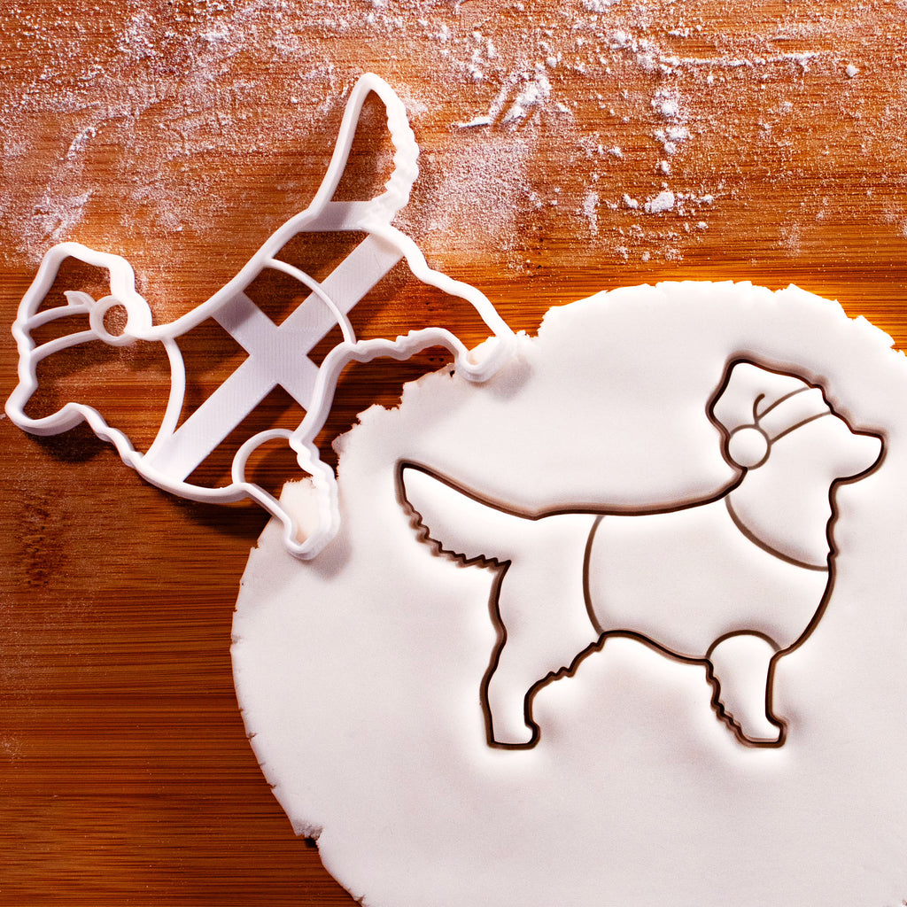 Santa Golden Retriever Cookie Cutter – Christmas Dog Baking – Bakerlogy