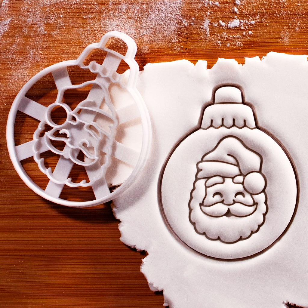 Santa Claus Bauble Cookie Cutter – Christmas Ornament Baking Fun ...