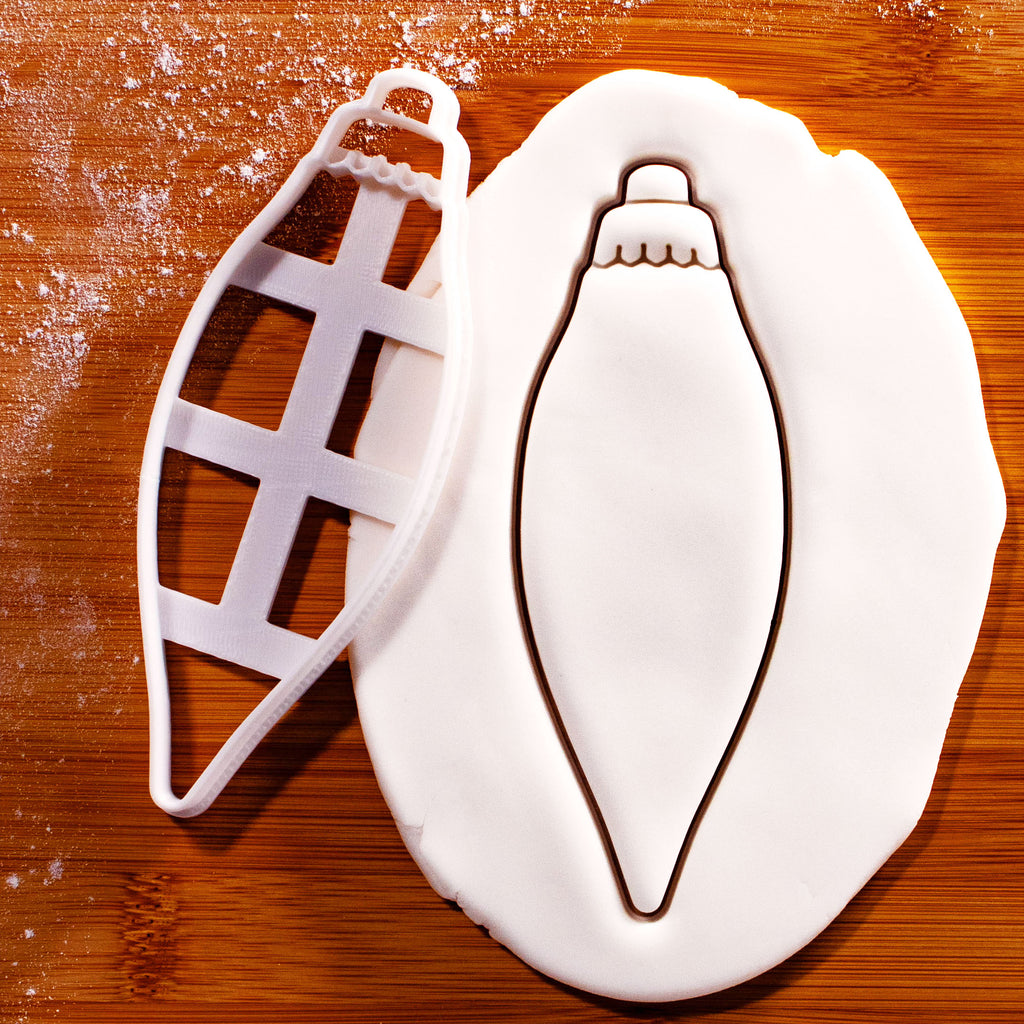Teardrop Bauble Cookie Cutter – Christmas Ornament Fondant Embosser ...