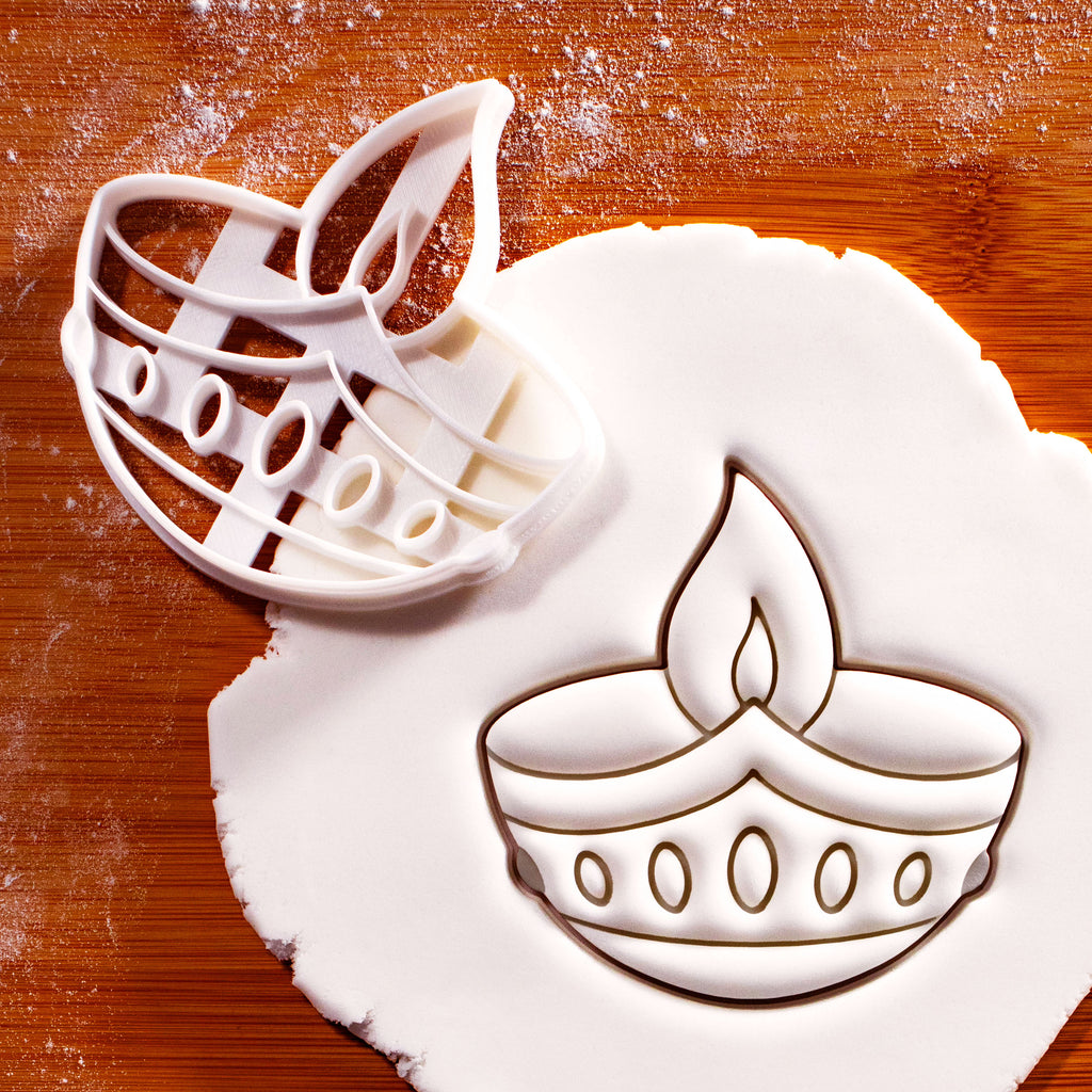 Diya Lamp Cookie Cutter – Festive Mold for Diwali Baking – Bakerlogy