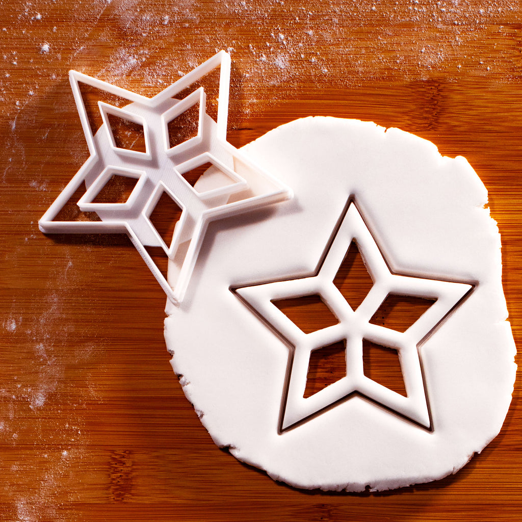 5-Pointed Stained Glass Star Cookie Cutter – Festive Christmas Bake ...