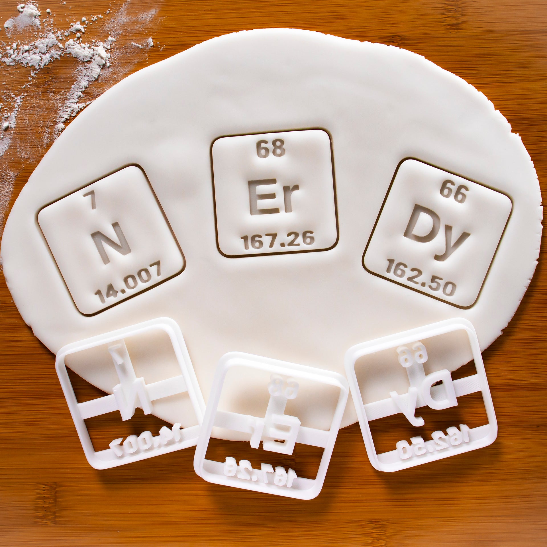 Set of Periodic Table Element Cookie Cutters (NErDy) – Bakerlogy