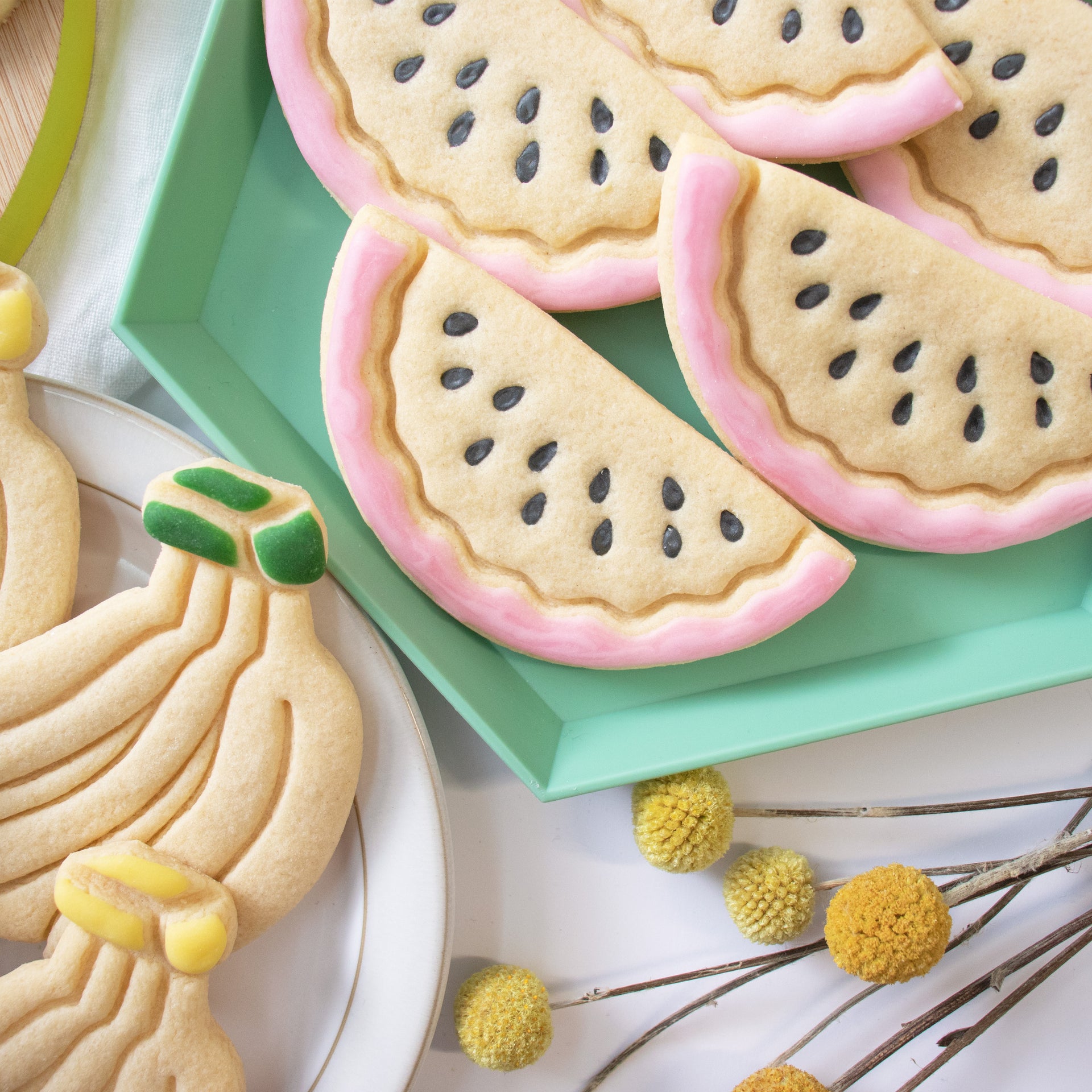 Watermelon Cookie Cutter – Summer Fruit Fondant Stamp – Bakerlogy