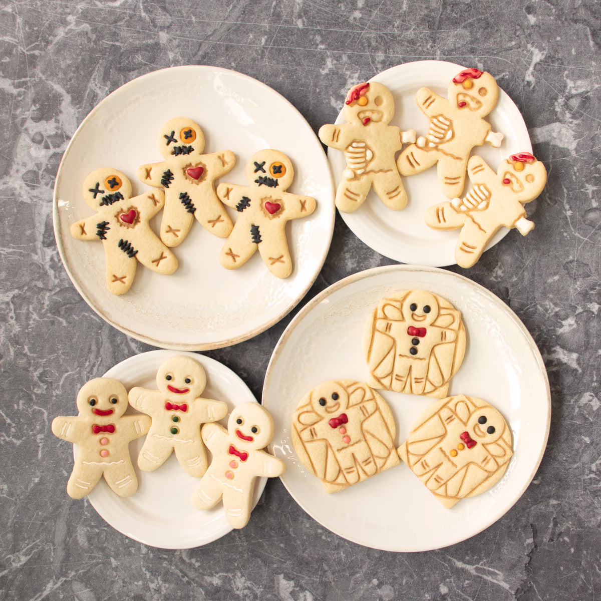Set of 4 Unique Gingerbread Man Cookie Cutters – Bakerlogy