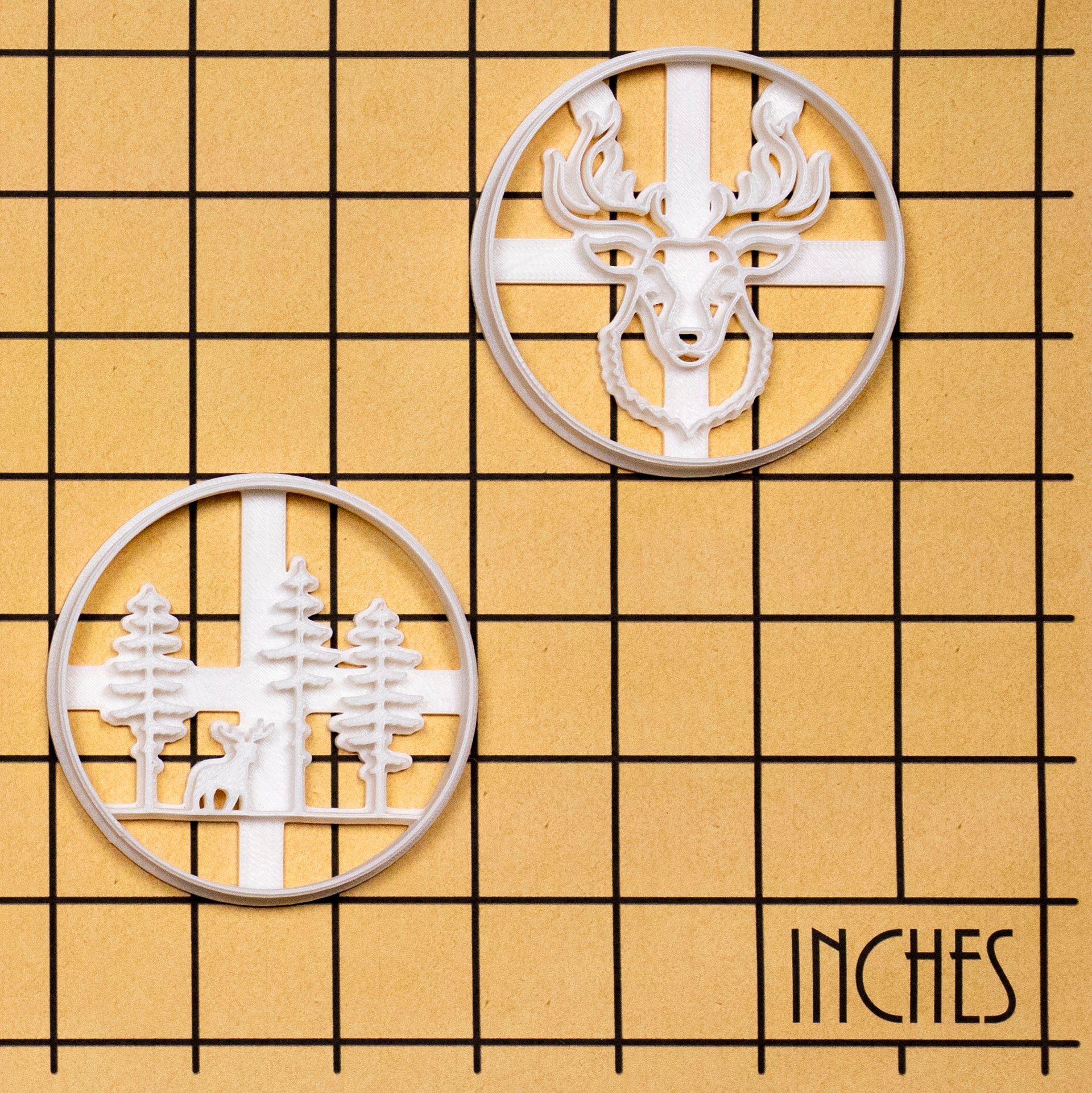 Set of 2 Stag Head and Forest Cookie Cutters – Bakerlogy