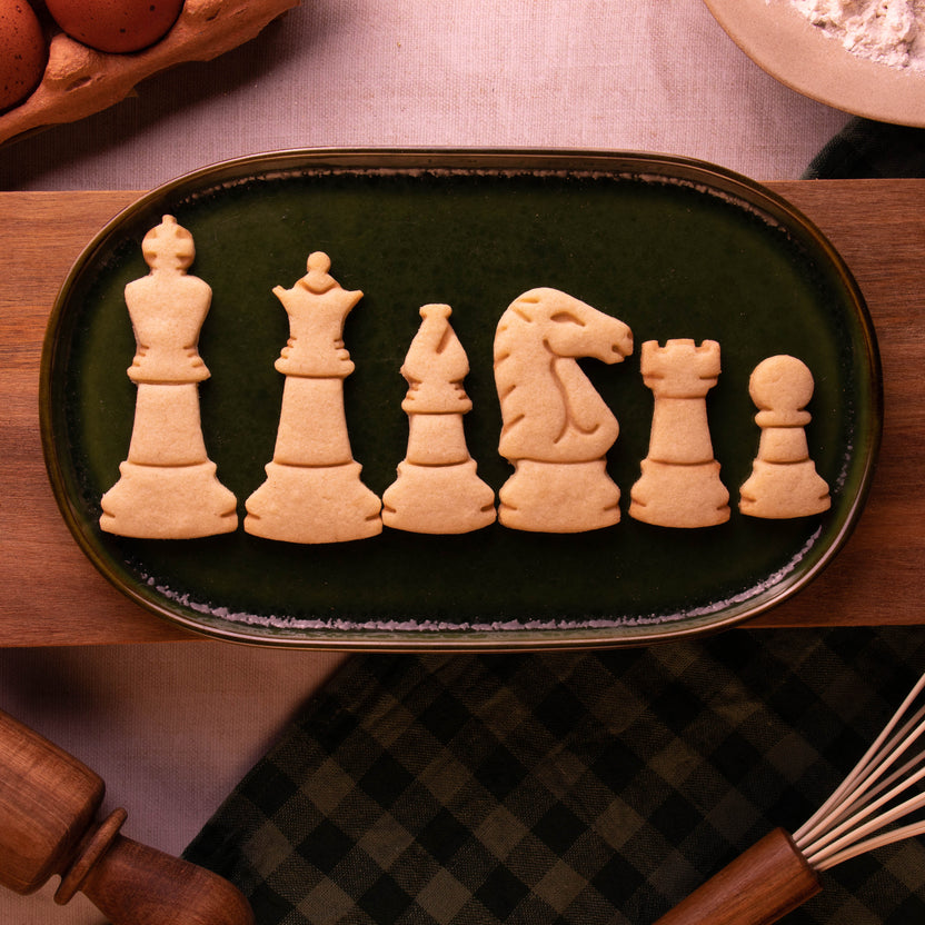 Chess Pieces Cookie Cutters: King, Queen, Rook, Bishop, Knight, & Pawn ...