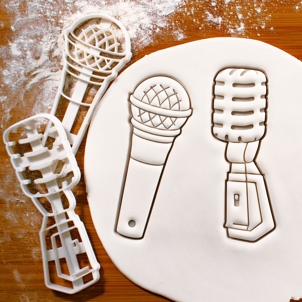 Set of 2 Microphone Cookie Cutters – Bakerlogy